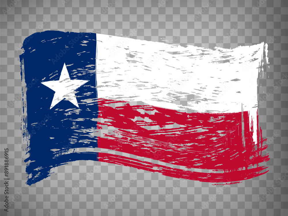 Flag of Texas from brush strokes. United States of America. Waving Flag ...