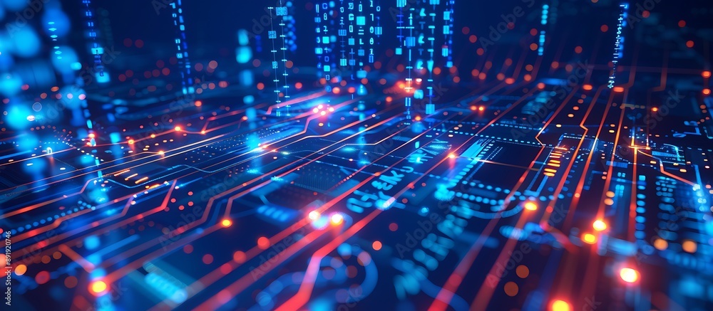 ภาพประกอบสต็อก High-resolution digital map with luminous connections in ...