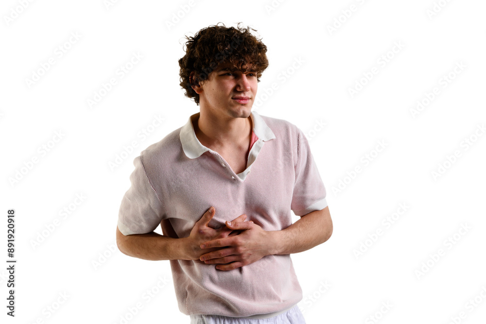 Appendicitis. Feeling acute abdominal pain and cramping from colitis ...