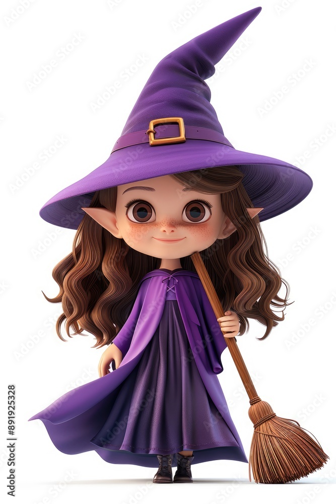 Photo & Art Print A high-resolution 3D cartoon illustration of a cute ...