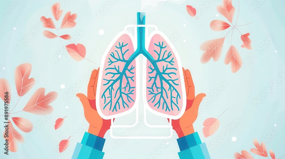 COPD action plan illustration, World COPD Day, proactive COPD ...
