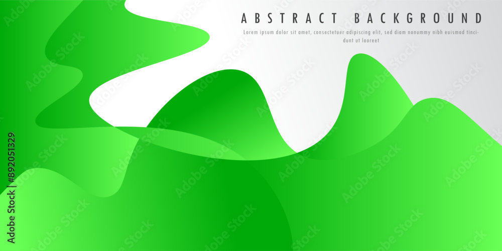 Abstract green wave banner background. Graphic design banner pattern ...
