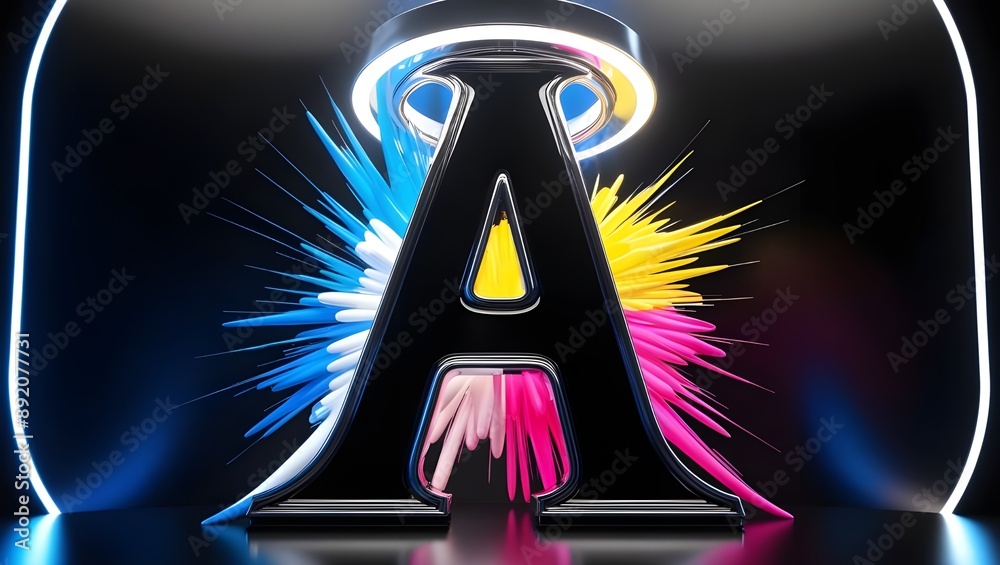 Artistic Depiction of English Alphabet: A, B, C, D, E, F, Creative Art ...