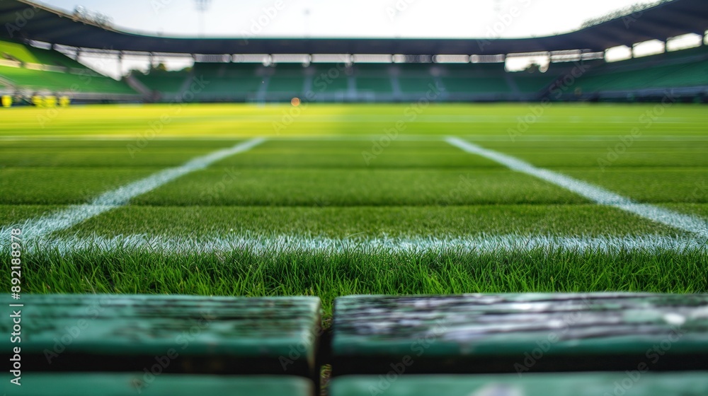 Blank advertisement banner on a sports stadium, ready to display ...