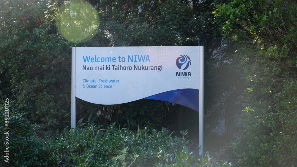 Sign for NIWA National Institute of Water and Atmospheric Research in ...
