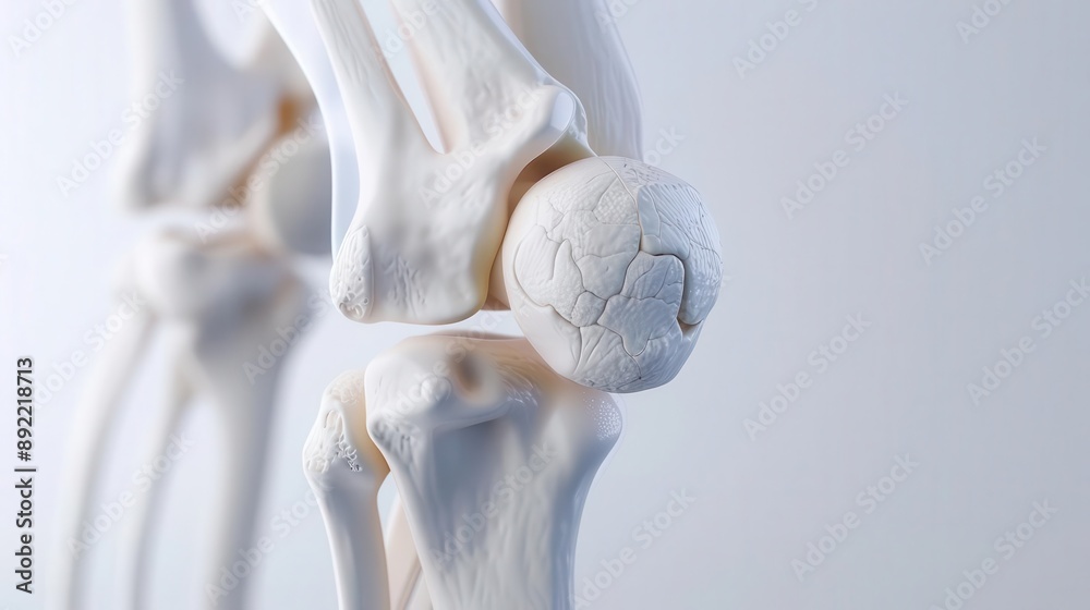 Anatomical 3D rendering of a knee with advanced osteoarthritis for ...