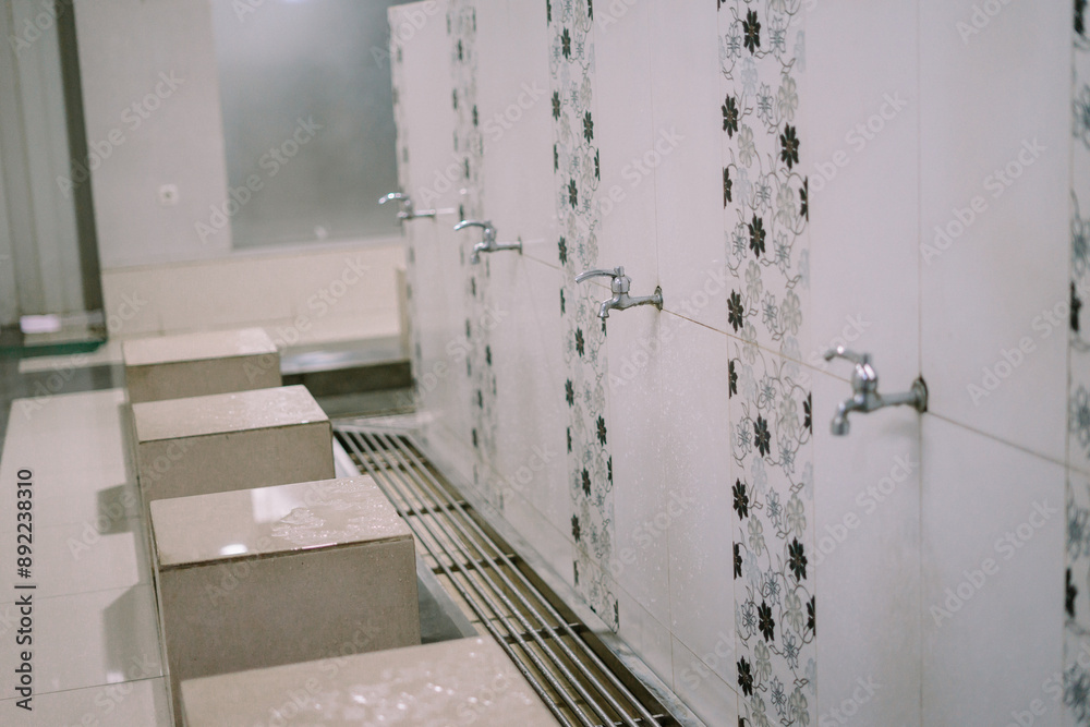 The mosques wudu area, featuring clean and well-maintained facilities ...