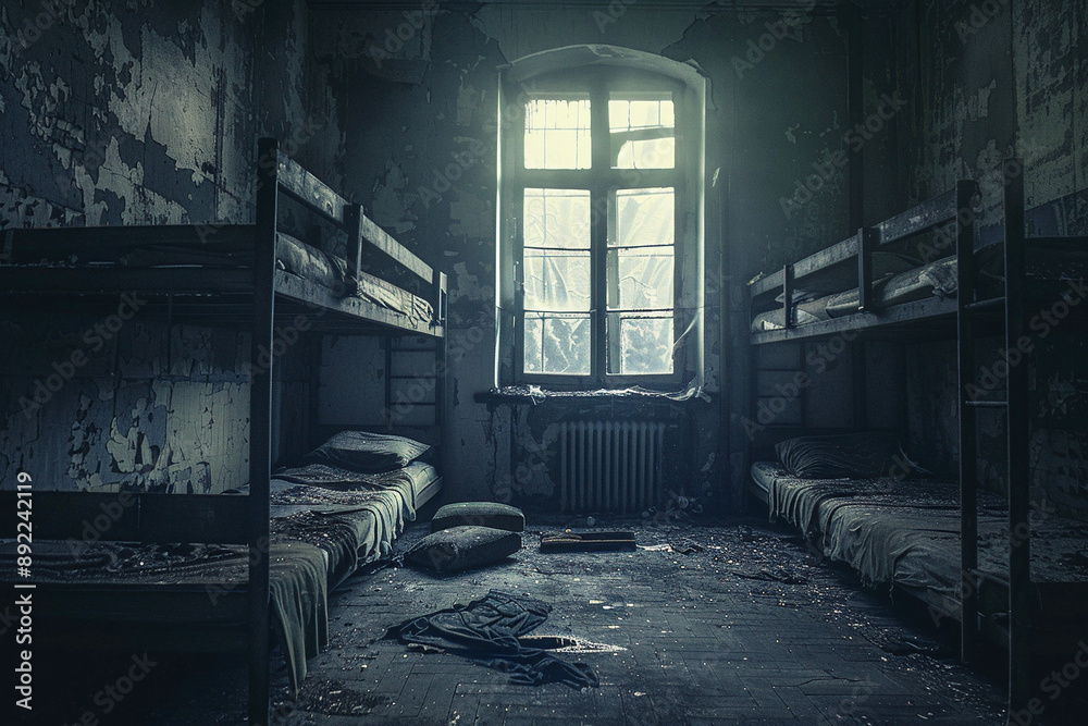 Creepy Abandoned Boarding School Dormitory: Chilling Backdrop For Young ...