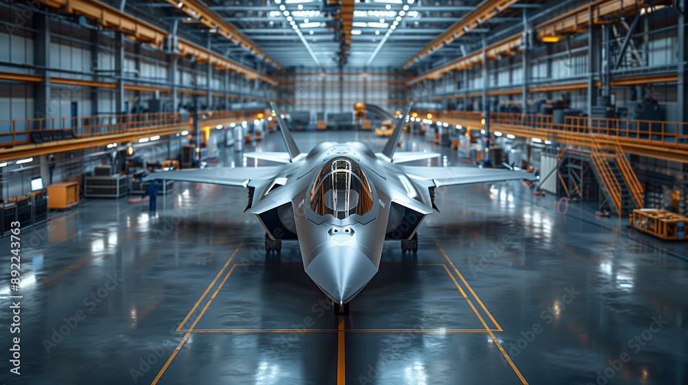 Production of 6th generation fighter jets in a manufacturing facility ...
