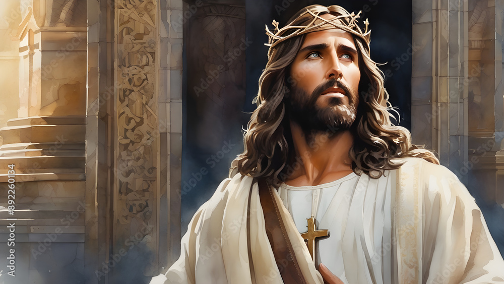 Illustration of Jesus christ, bible story, Jesus Christ, holy sprit, ai ...