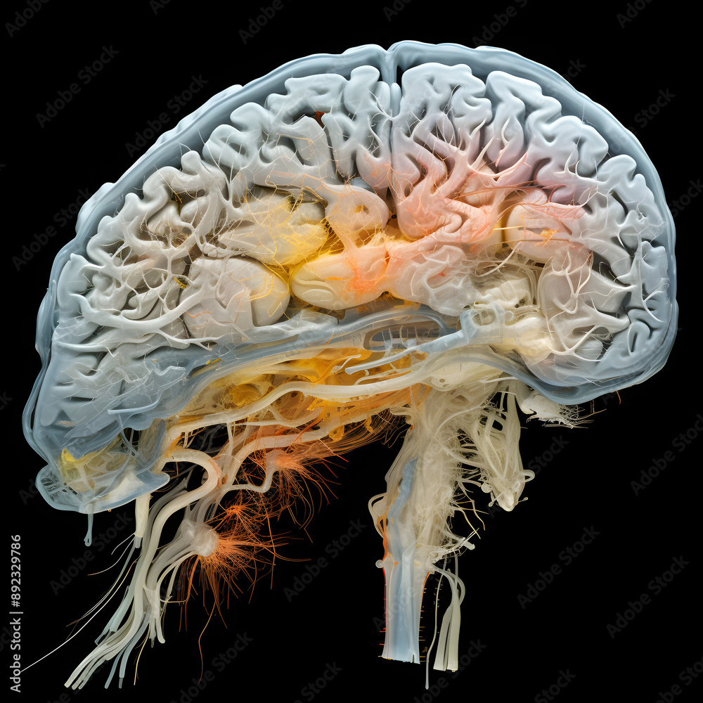 High-resolution Computed Tomography (CT) Scan of a Human Brain ...