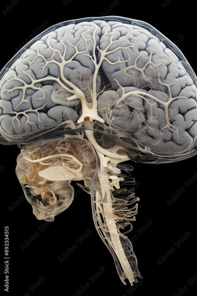 High-resolution Computed Tomography (CT) Scan of a Human Brain ...