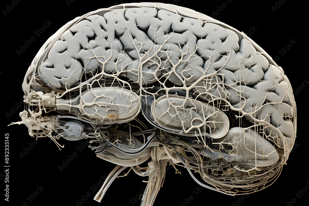 High-resolution Computed Tomography (CT) Scan of a Human Brain ...
