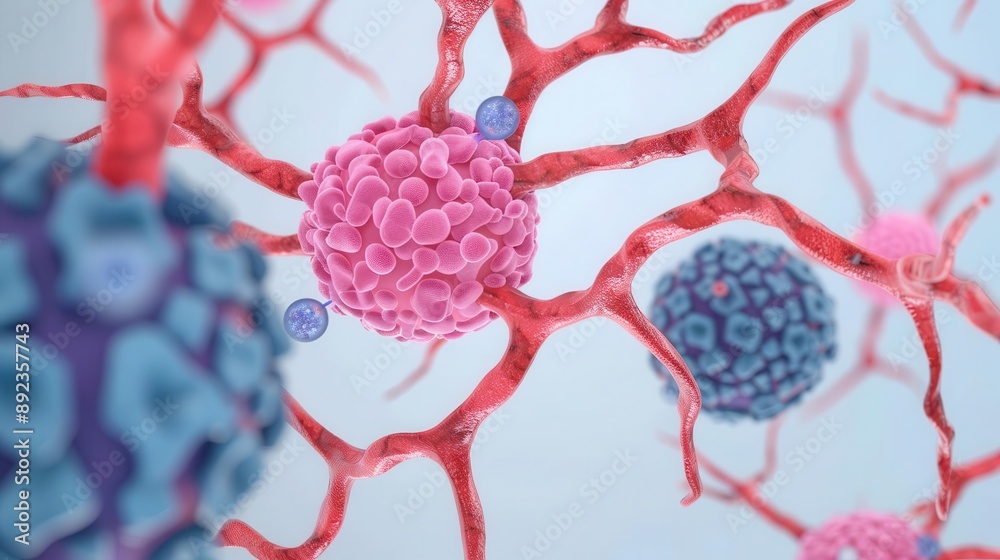 3D infographic of mast cell function and signaling pathways, mast cell ...