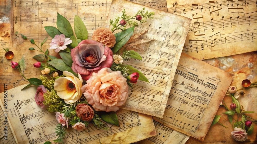 Whimsical vintage collage boasts eclectic mix of antique florals ...