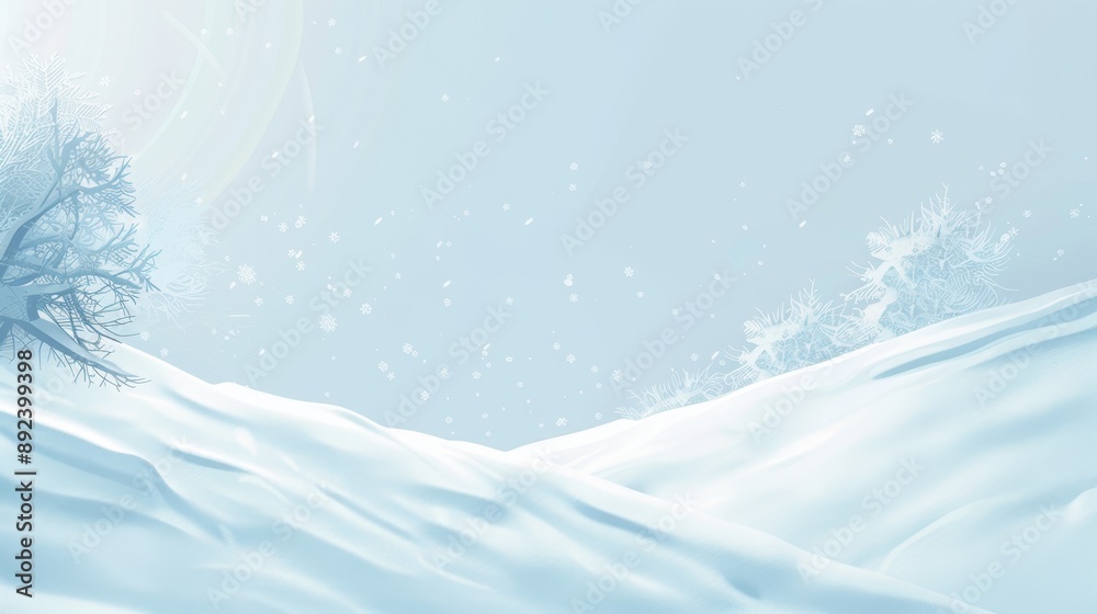 Snow Scenery Background with Copy Space Featuring Clipping Mask ...