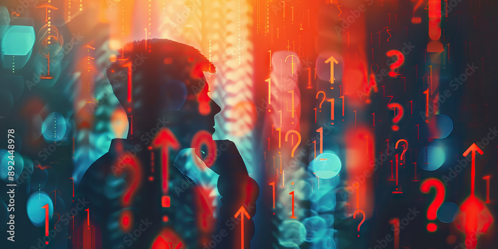 The Uncertainty Principle: A blurred market graph background, with ...