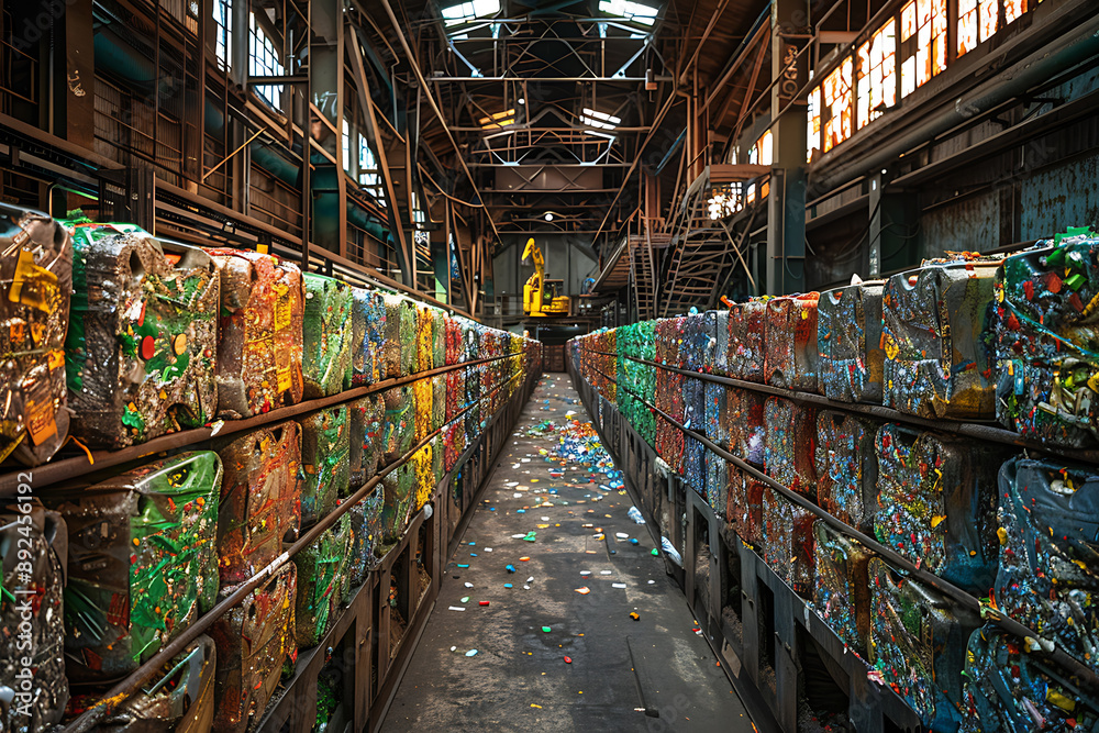 Recycling facilities processing waste materials to reduce landfill use ...