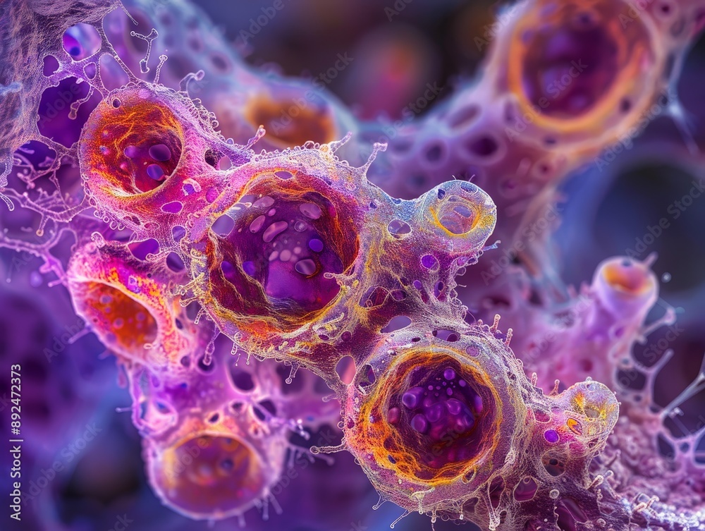 Close-up of Sclerenchyma Cells with Thick Cell Walls and Lignification ...