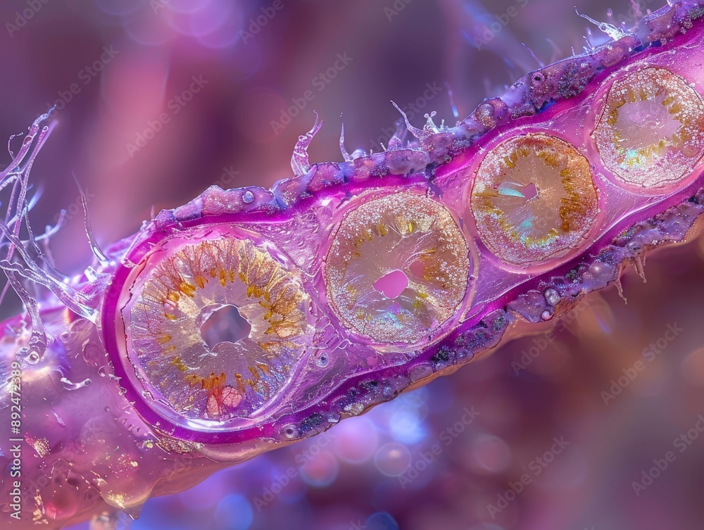 Detailed High-Resolution Image of Cambium Cells in Stem Cross-Section ...