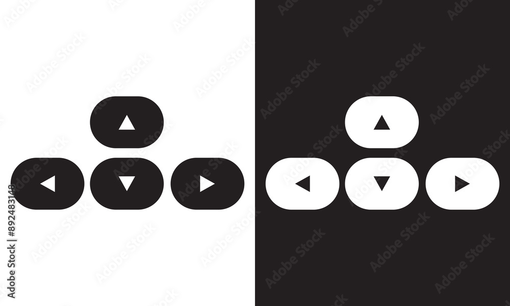 Arrow buttons icon set. Website slider navigation symbols. Next and ...