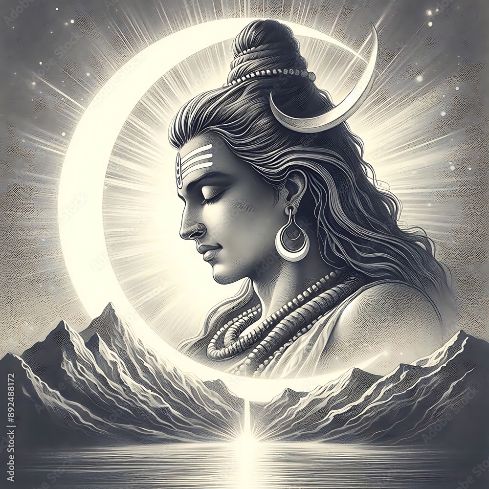 Adiyogi Bhagwan Shiv Shankar Stock Photo | Adobe Stock
