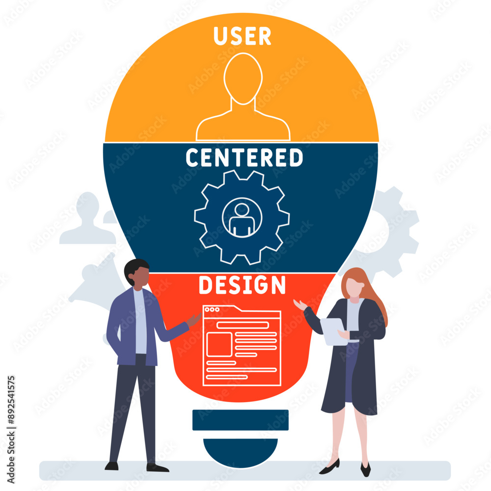 USD - User Centered Design acronym. business concept background. vector ...