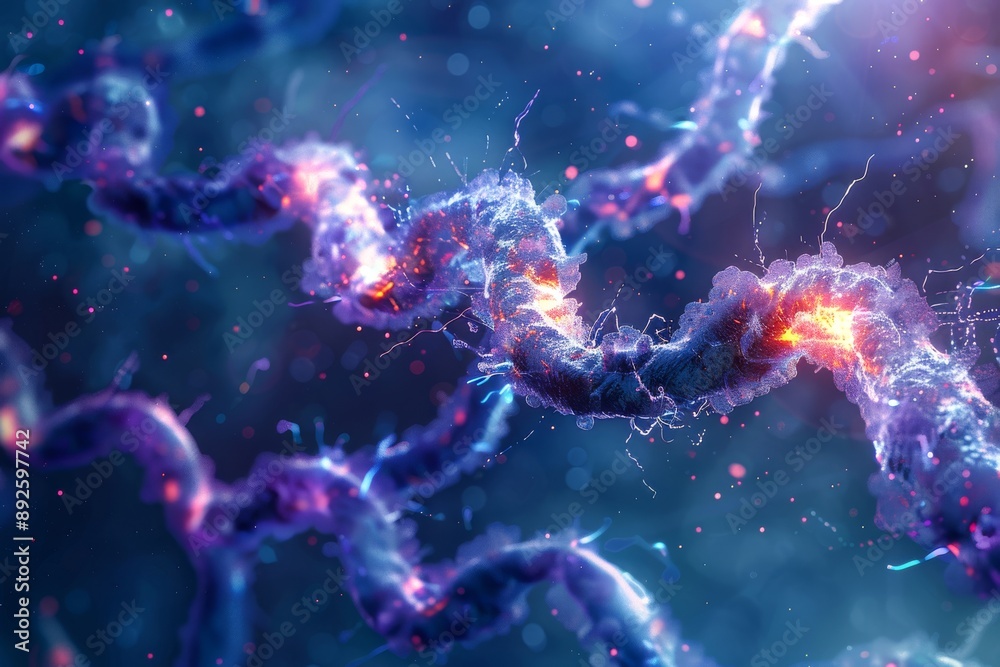 Prophase: A high-resolution image showing chromosomes condensing and ...