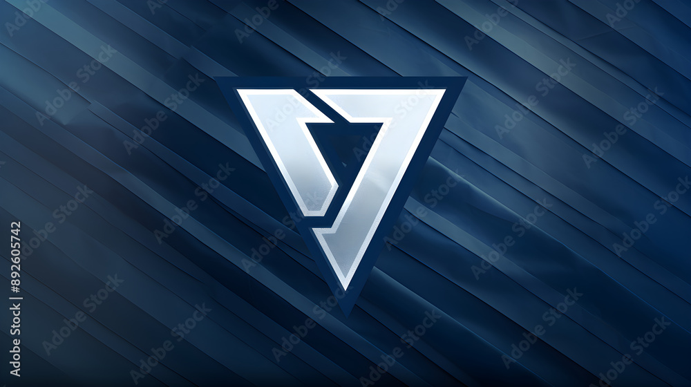 Dynamic Visual Representation of a Navy Blue DV Symbol on a Grey and ...