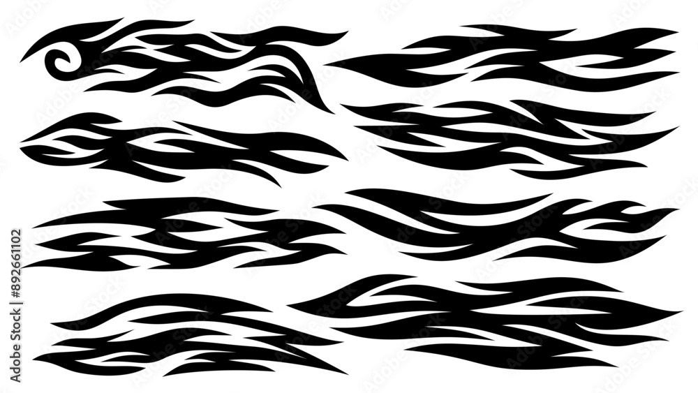 tribal fire symbol design. fire flame vector illustration. Flame decal ...