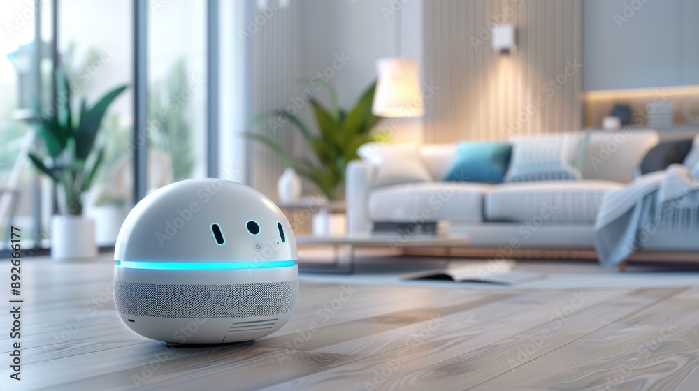 AI-powered home assistant controlling smart home devices, AI-powered ...