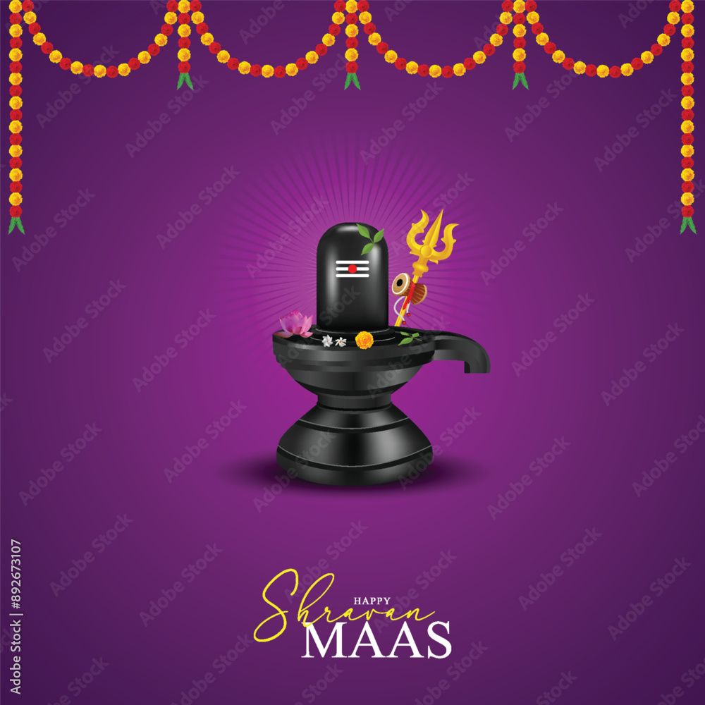Shravan Month, And, Happy, Maha Shivratri, Poster, Happy Shravan Maas ...