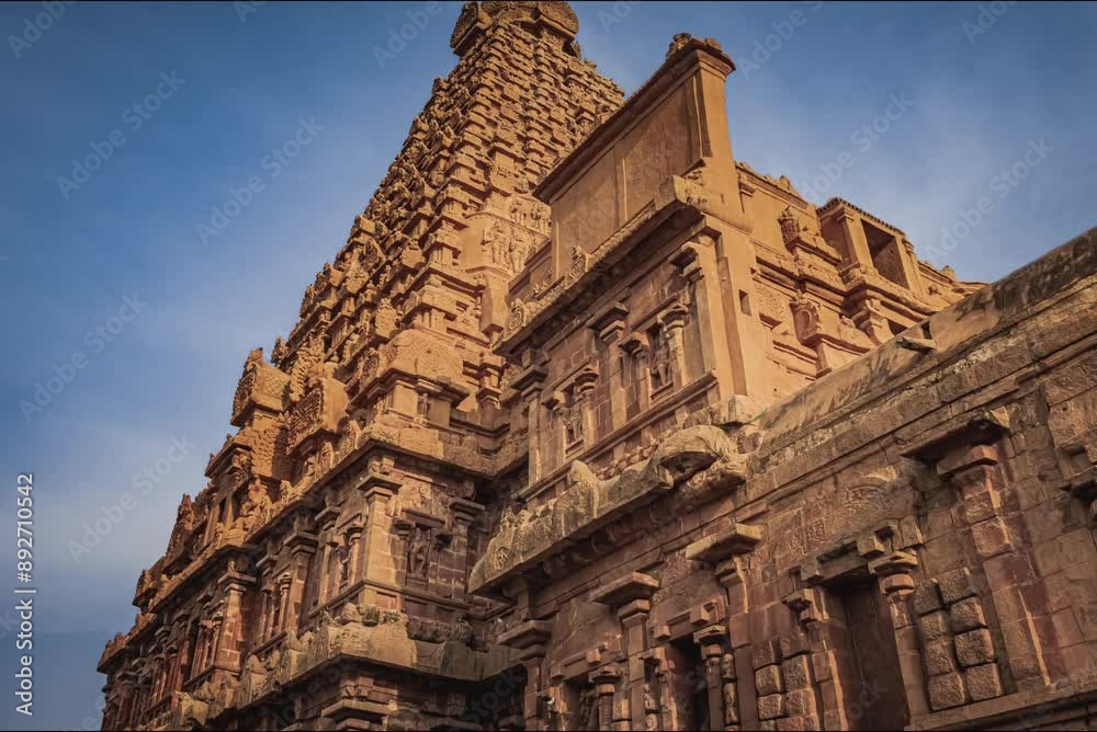 Cinematic Video - Tanjore Big Temple or Brihadeshwara Temple was built ...