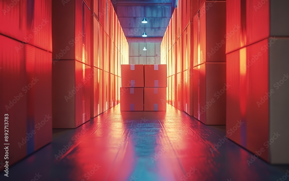 product 3d background, carton, close up, focus on, intense colors ...
