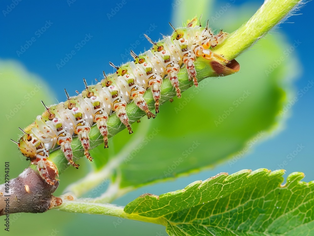 Invasion of the Pear Psylla: A Close-up of Nymphs and Larvae on a Pear ...