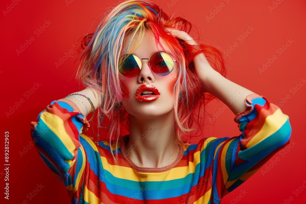 Energetic and trendy her creative hairstyle reflects her dynamic ...