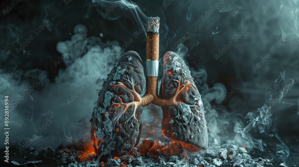 Up in Smoke A Haunting Depiction of Lung Decay from Smoking Health ...