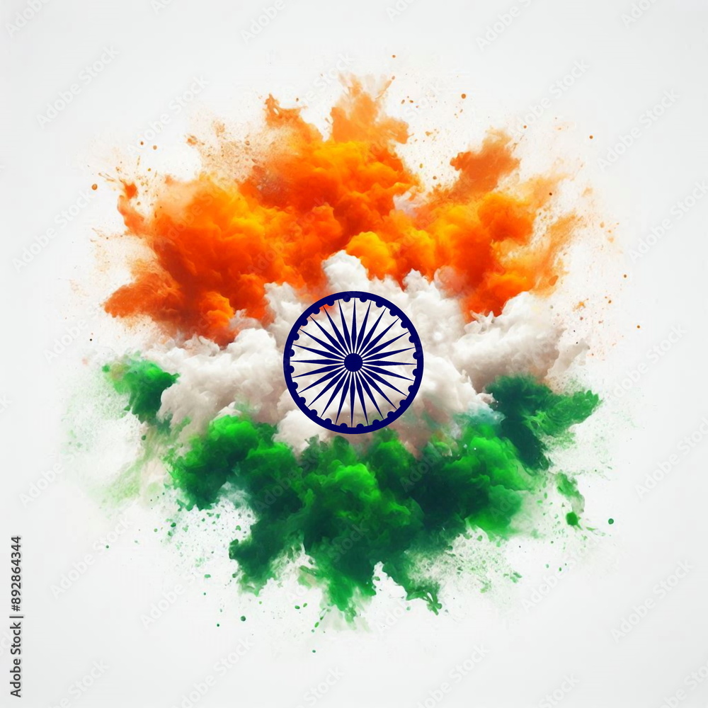 indian flag or indian tiranga flag blur color splash graphic design ...
