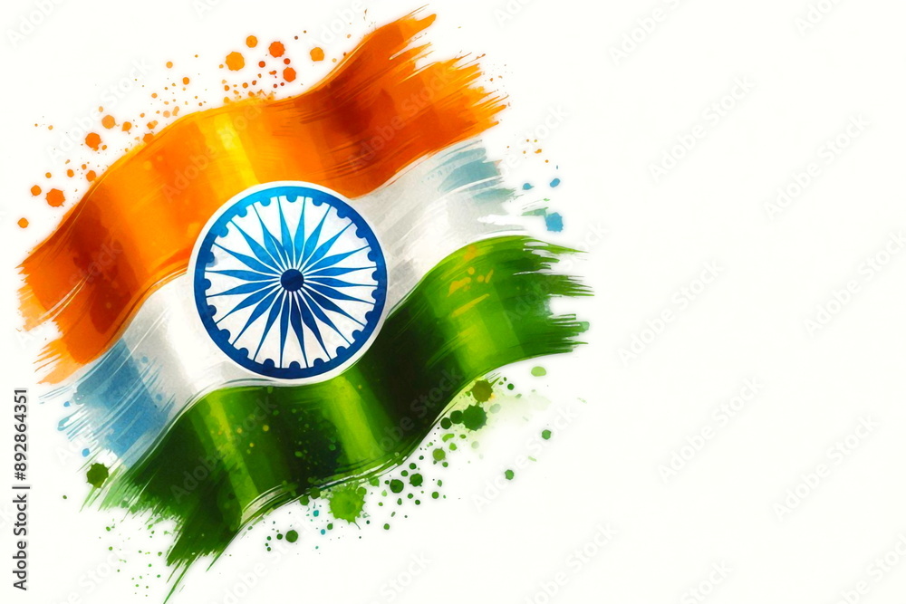 indian flag or indian tiranga flag blur color splash graphic design ...
