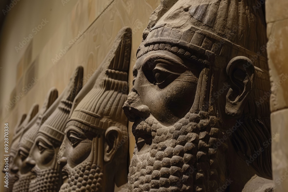 Ancient mesopotamian stone carvings, a historical artifact exhibition ...