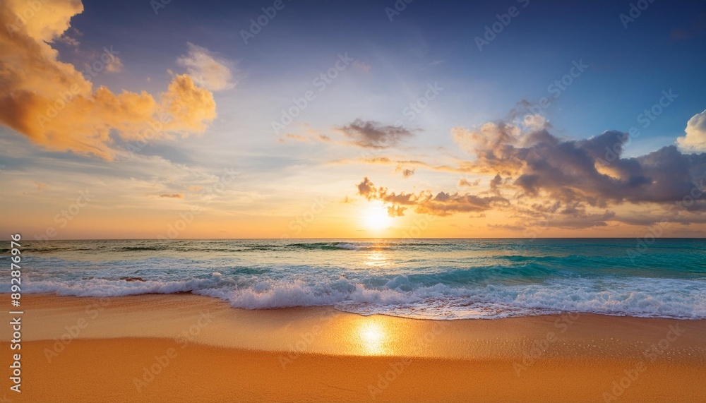 sea sand sky concept sunset colors clouds beachfront horizon inspire ...