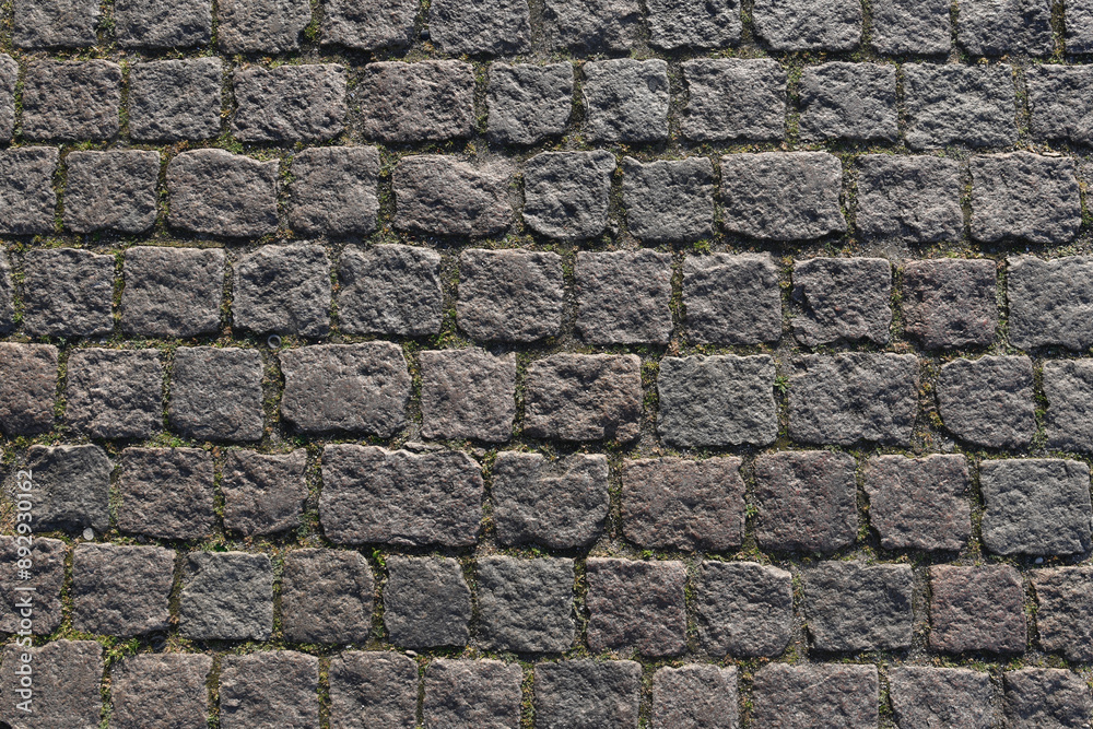 Stone road background texture. Textured background of cobblestone road ...