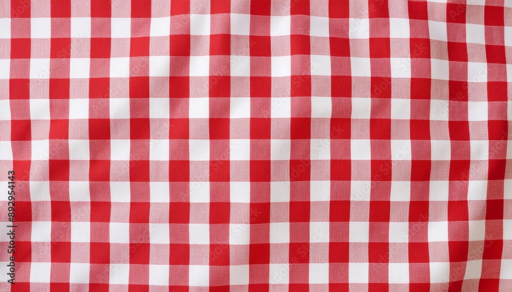red and white checkered tablecloth top view table cloth texture ...