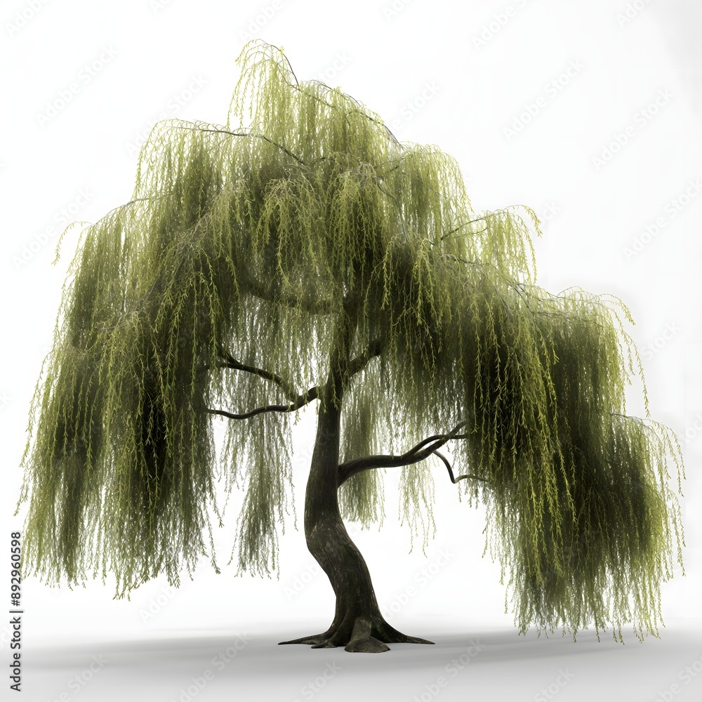 87. "A grand weeping willow tree with its long, graceful branches ...
