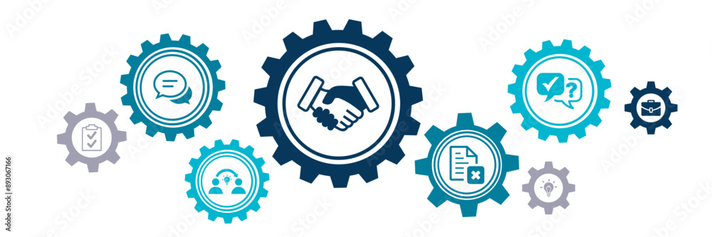 Offboarding hr measures vector illustration. Concept with icons related ...