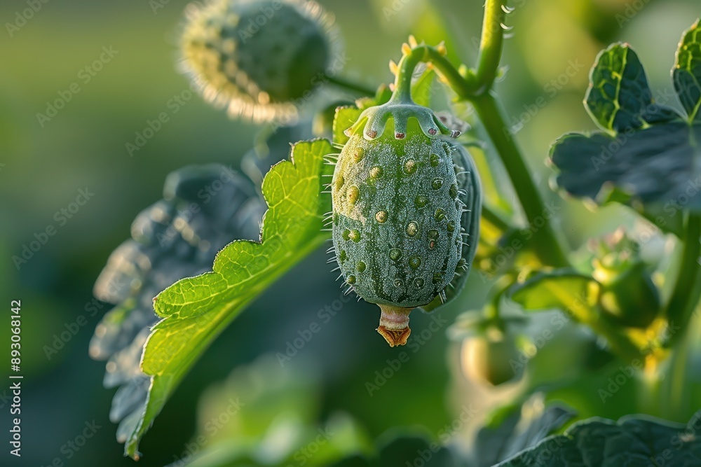 Detail of Opium Poppy Capsule with Oozing Sap for Harvesting Stock ...