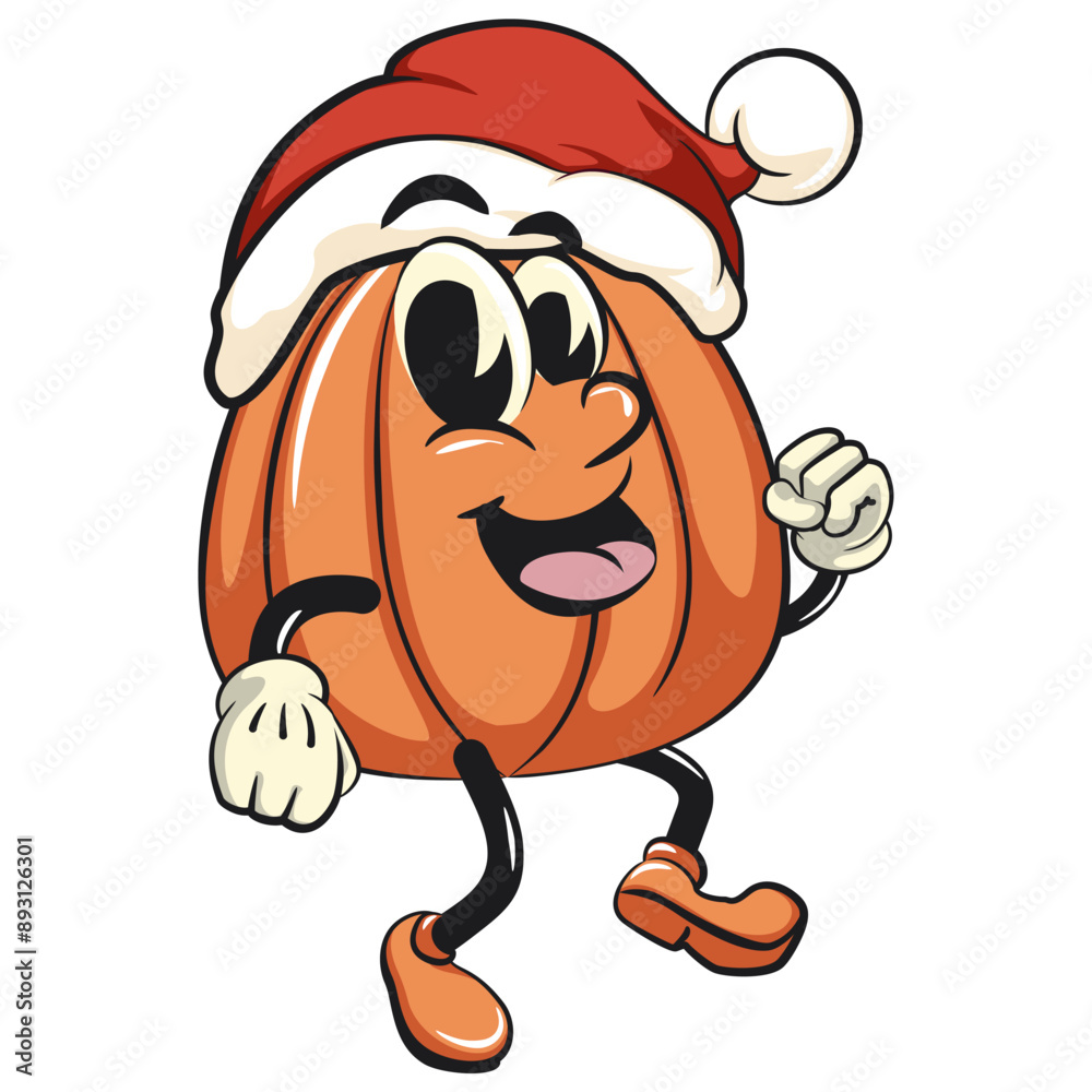 character of a cute pumpkin cartoon vector isolated clip art mascot ...