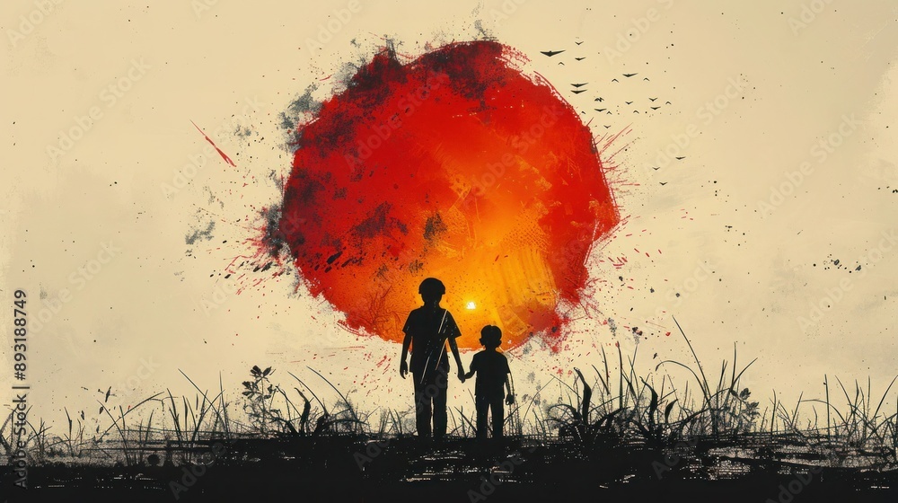 World Day Against Child Labour: Illustration of Calligraphy Poster ...