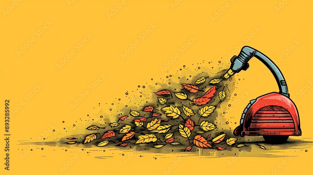 Detailed drawing of a cordless leaf blower with powerful airflow ...