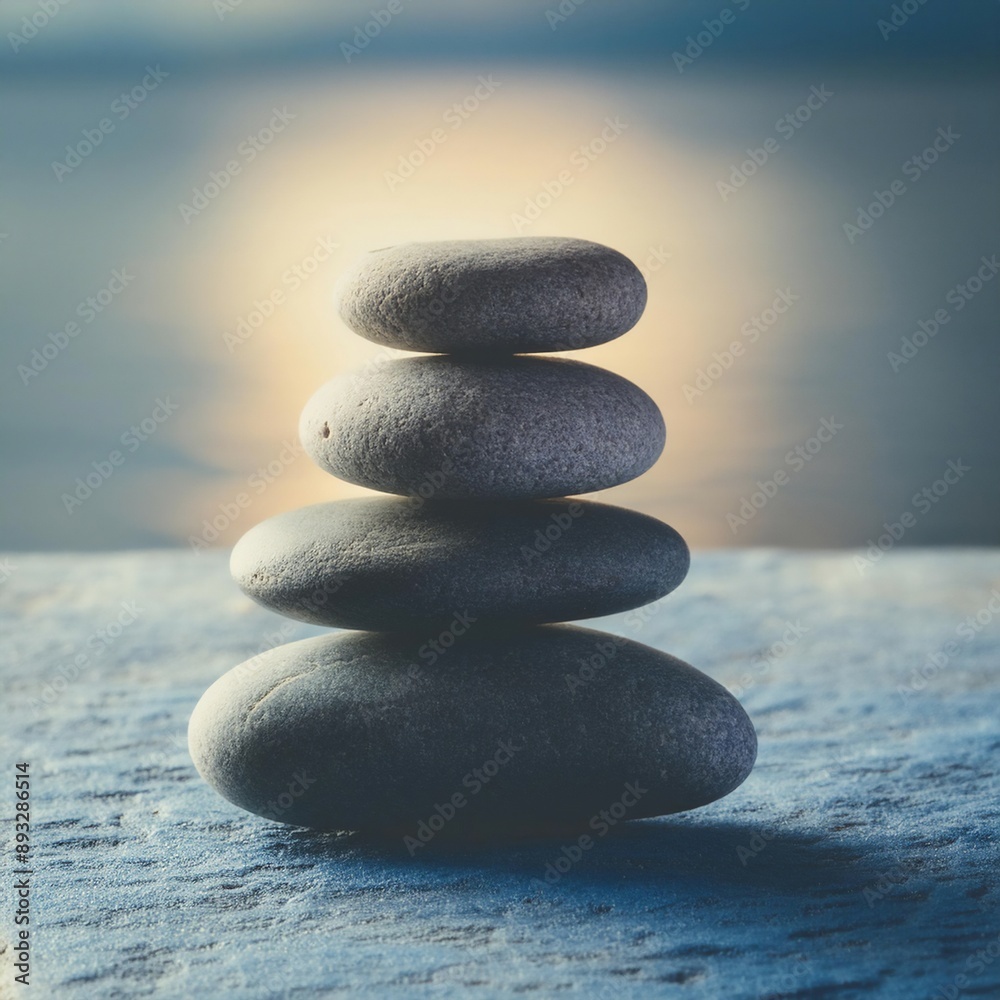 Zen and mindfulness, featuring symbols like a meditating figure ...